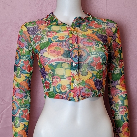 Dolls Kill | Tops | Daisy Street Dolls Kill Mesh Sheer Long Sleeve ...
